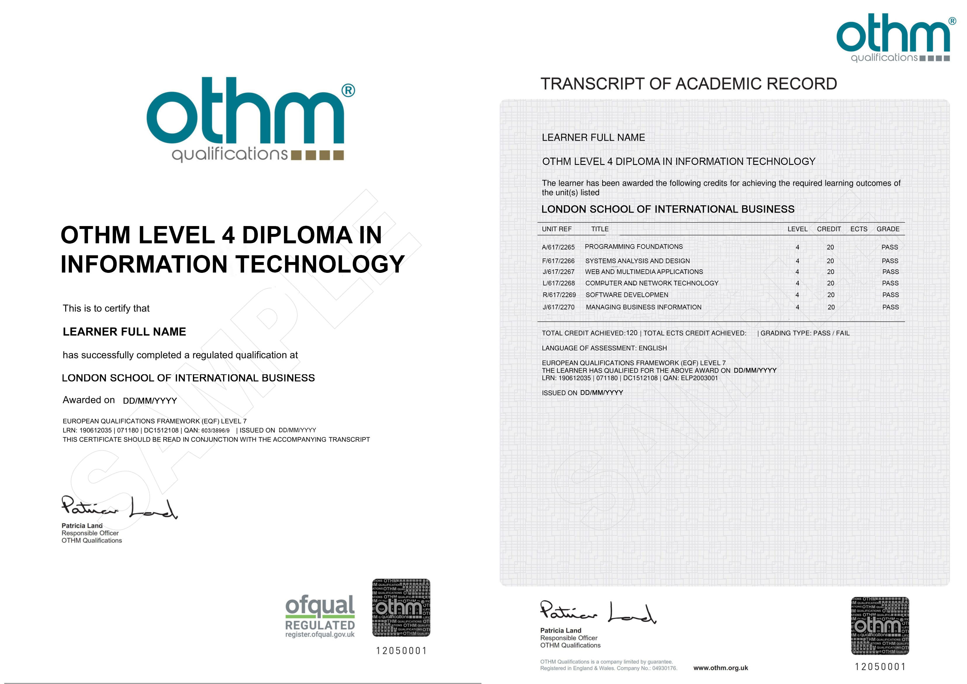 Level 4 Diploma in Information Technology